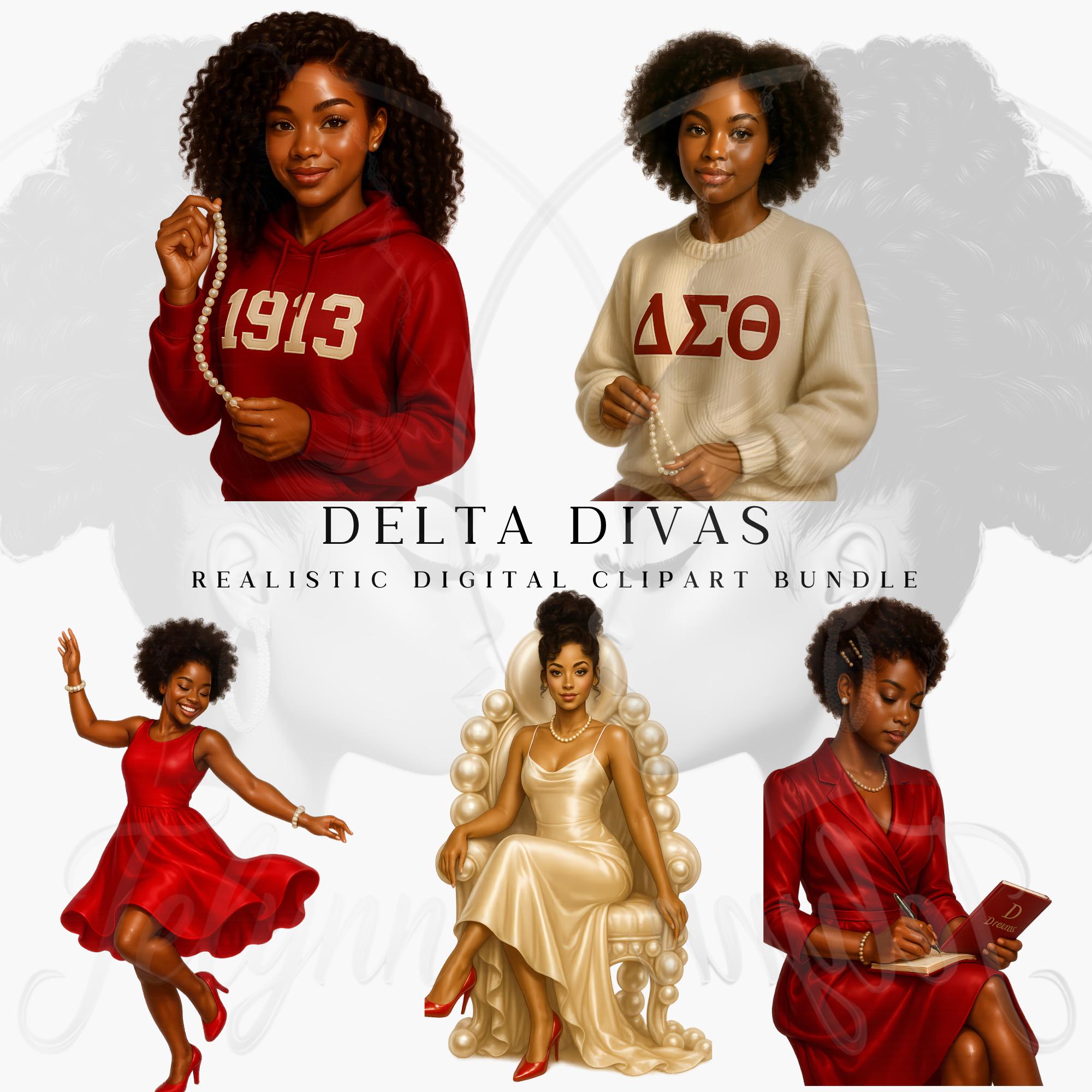 Delta Diva Clipart Set: Realistic Pngs for Crafts & Sublimation ...