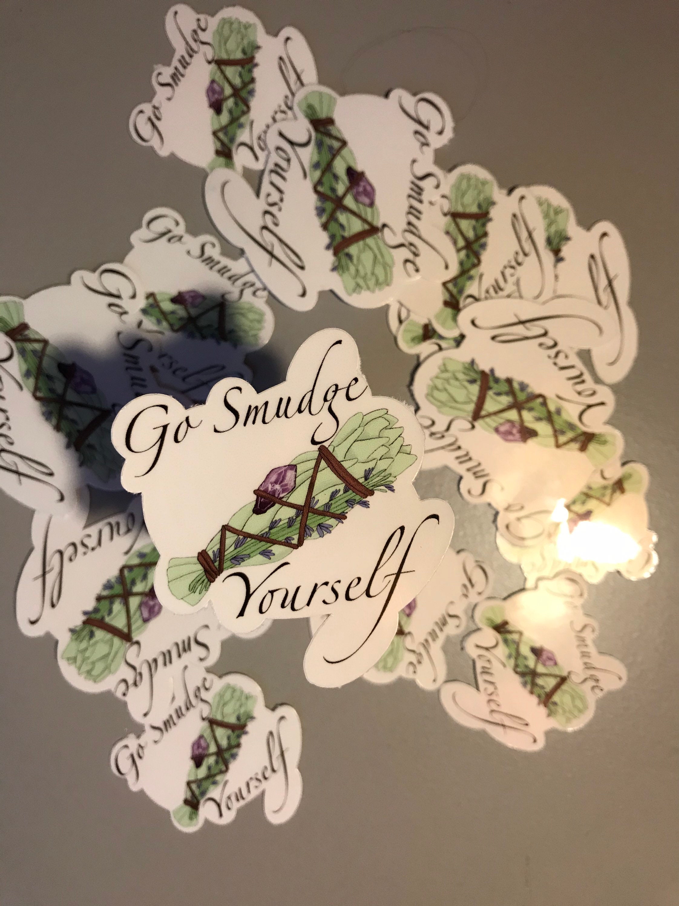 Go Smudge Yourself Sticker| Vinyl Sticker|witchy Stickers| Laptop ...