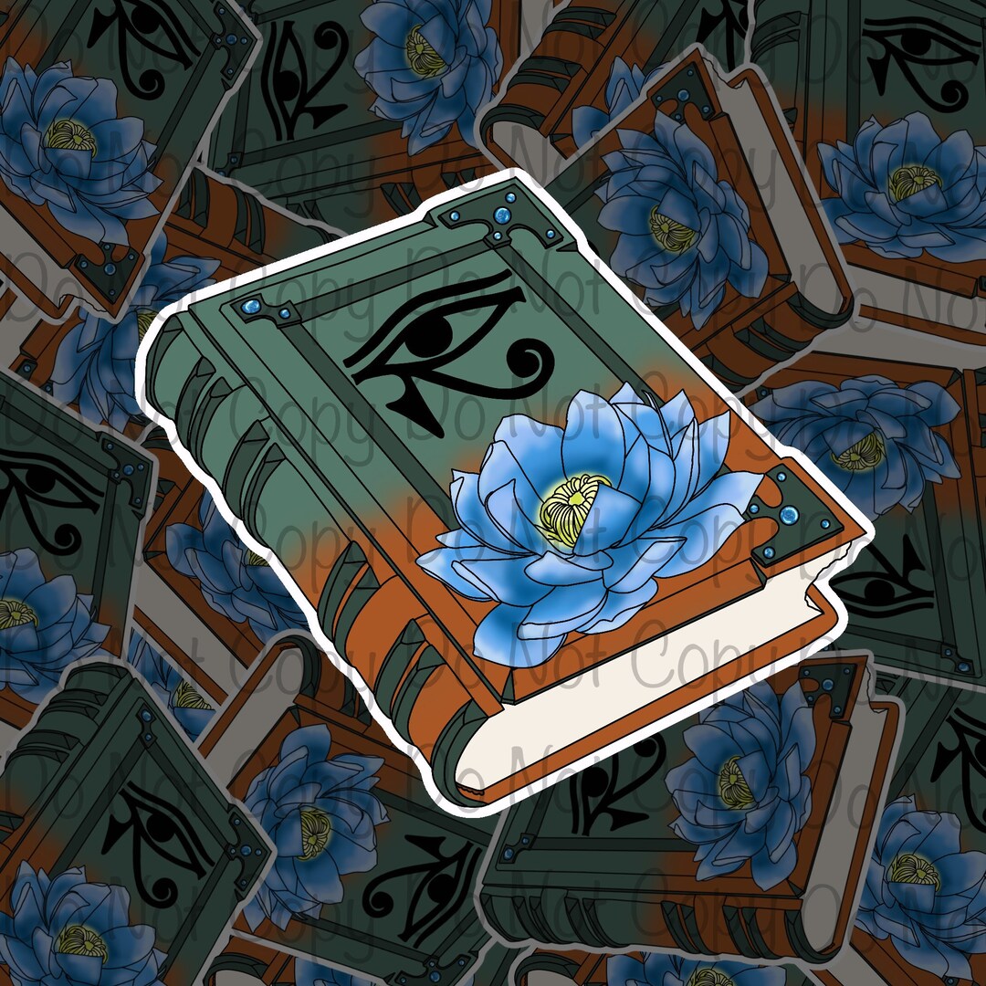 Eye of Horus and Blue Lotus Flower Sticker , Blue Lotus , Lotus Flower ...