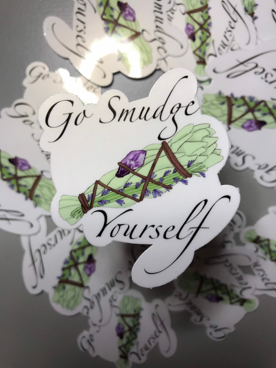 Go Smudge Yourself Sticker| Vinyl Sticker|witchy Stickers| Laptop ...