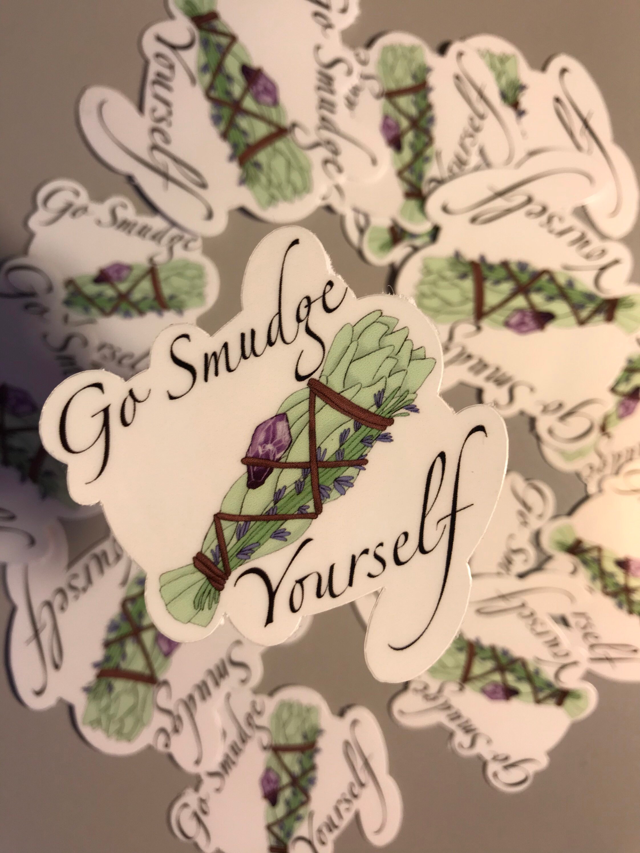 Go Smudge Yourself Sticker| Vinyl Sticker|witchy Stickers| Laptop ...