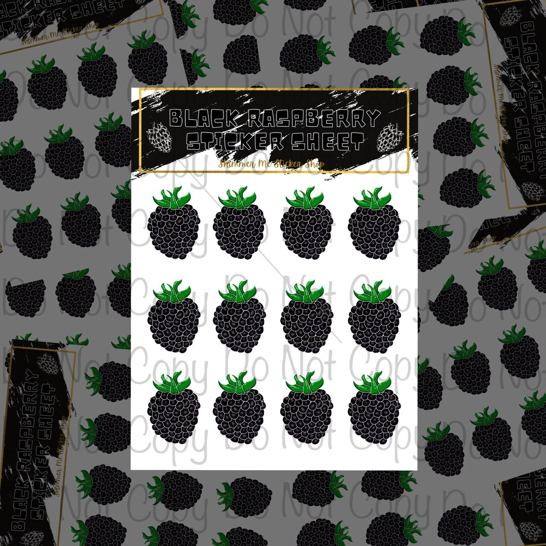 Kawaii Fruit Sticker Sheet , Blackberry Stickers , Sticker Sheet , Cute ...
