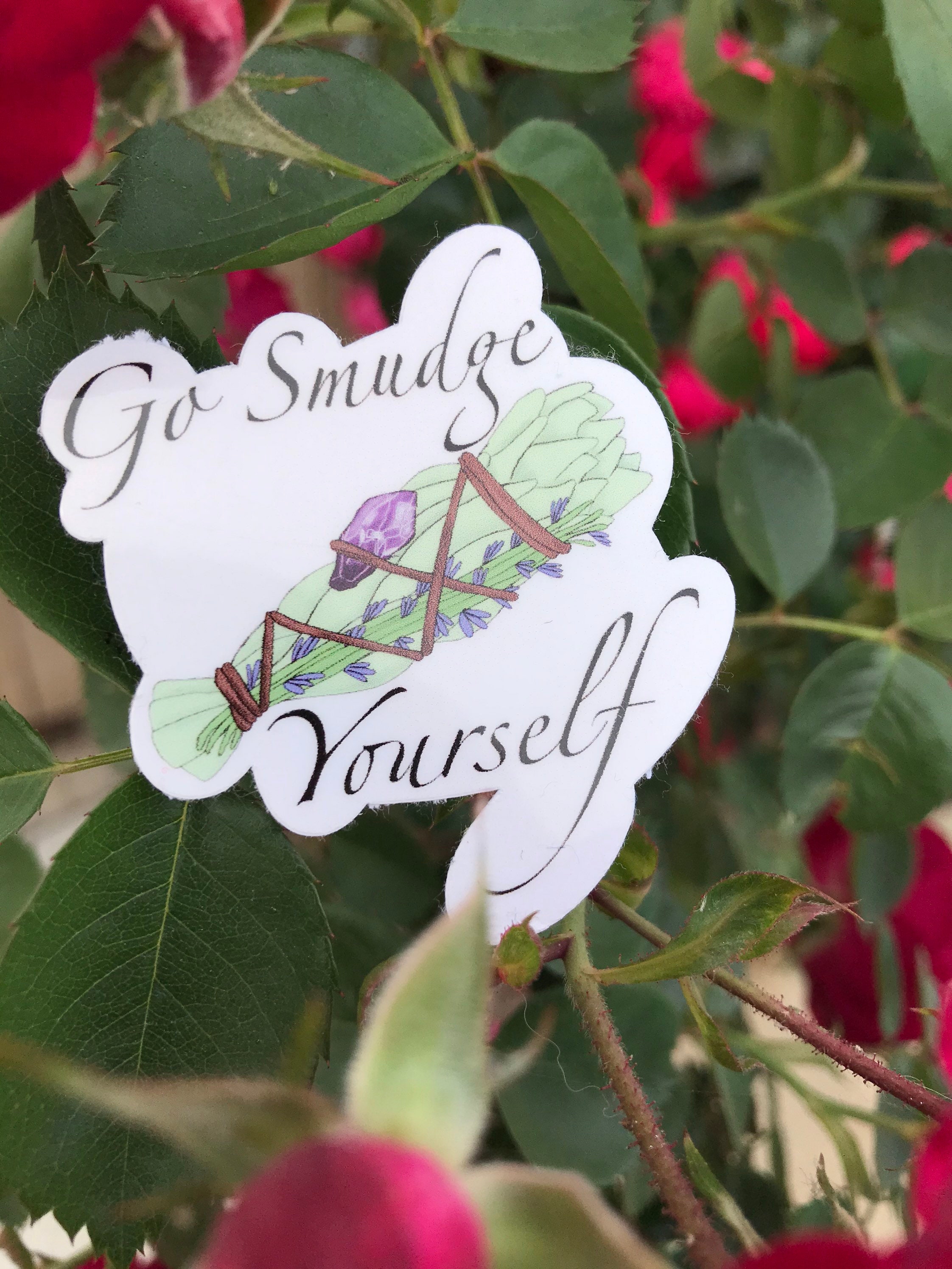 Go Smudge Yourself Sticker| Vinyl Sticker|witchy Stickers| Laptop ...