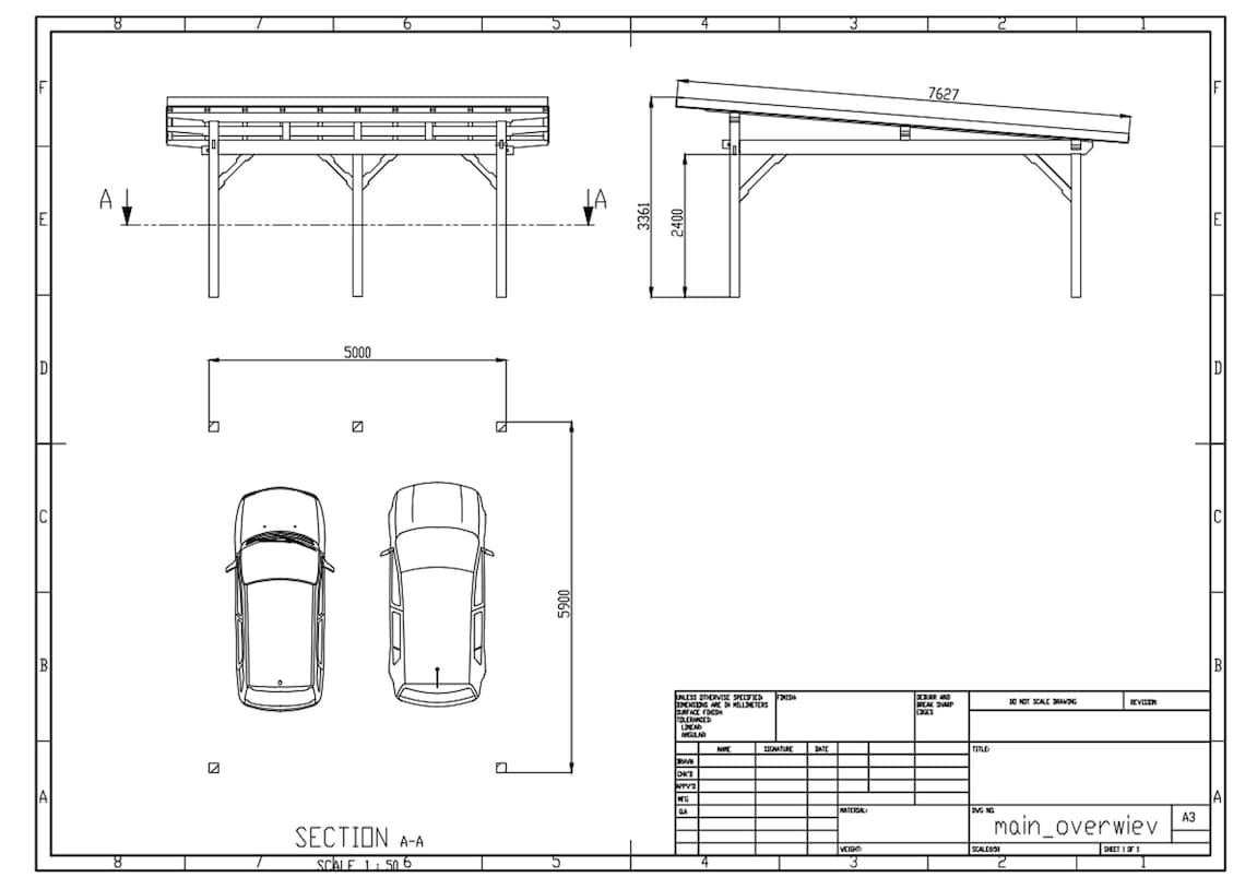 Elegant Timber Frame Carport Plans - Etsy