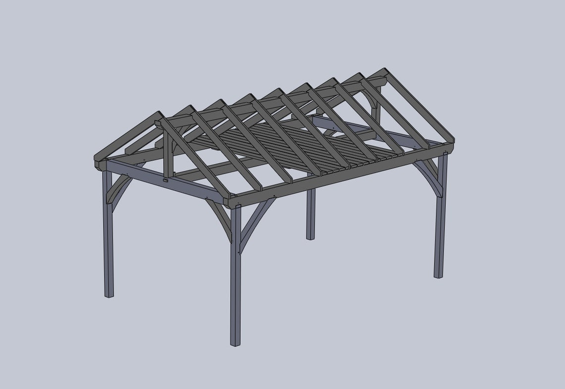 Single Timber Frame Carport With a Storage - Etsy