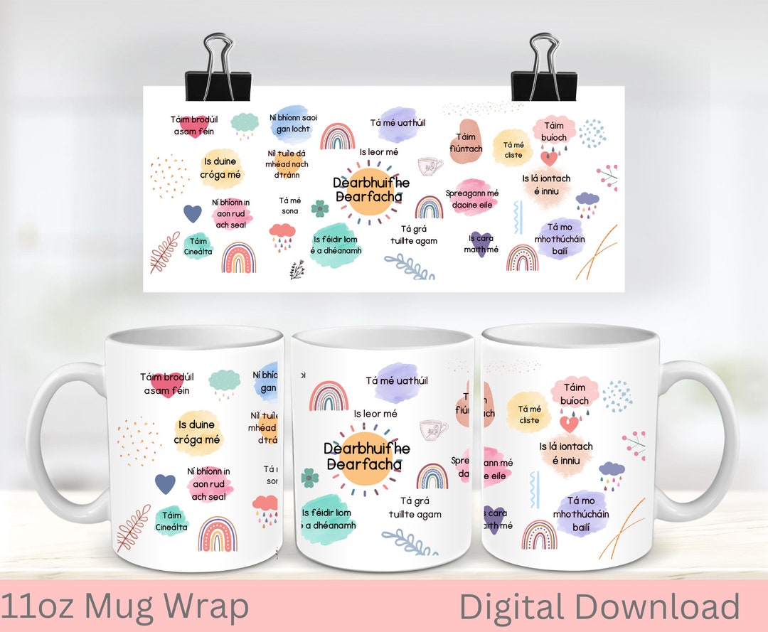 Irish Daily Affirmations, PNG, Digital Download, as Gaeilge ...