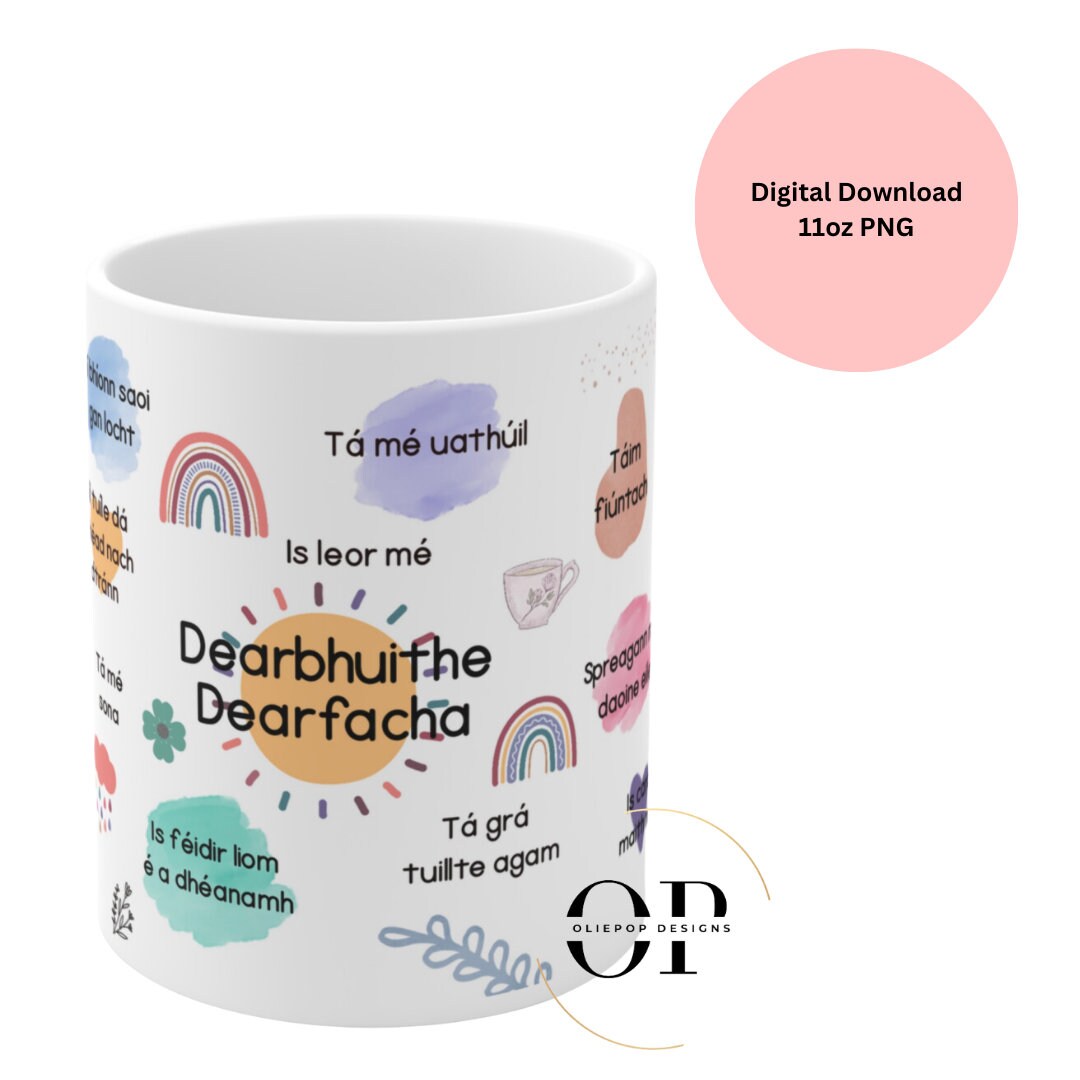 Irish Daily Affirmations, PNG, Digital Download, as Gaeilge ...