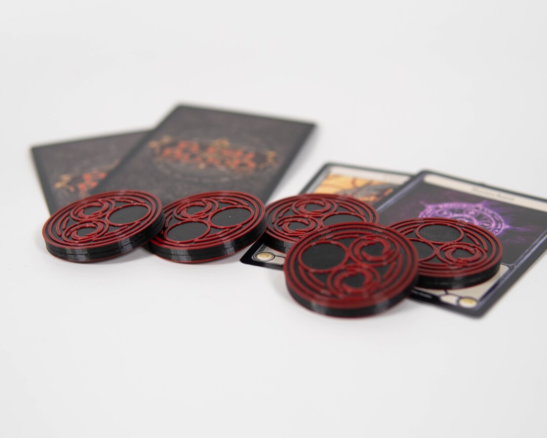 Double Sided 3d-printed Flesh & Blood Pitchpoint/energy Token - Etsy