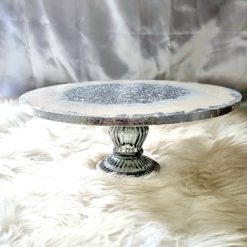 Silver Cake Stand - Etsy