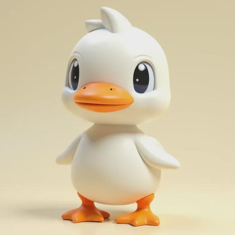 Cute Duck STL – 3D Printable Kawaii Duckling Model for Toys & Decor ...