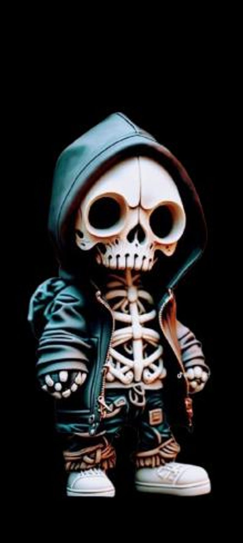 Hooded Skeleton STL File: Dark Gothic 3D Printable Figure (digital ...
