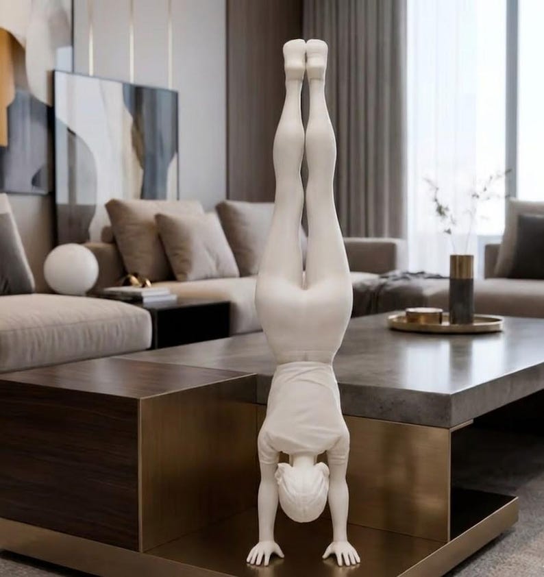 Inverted Pose Woman Figure STL – Artistic Female Sculpture | Instant ...
