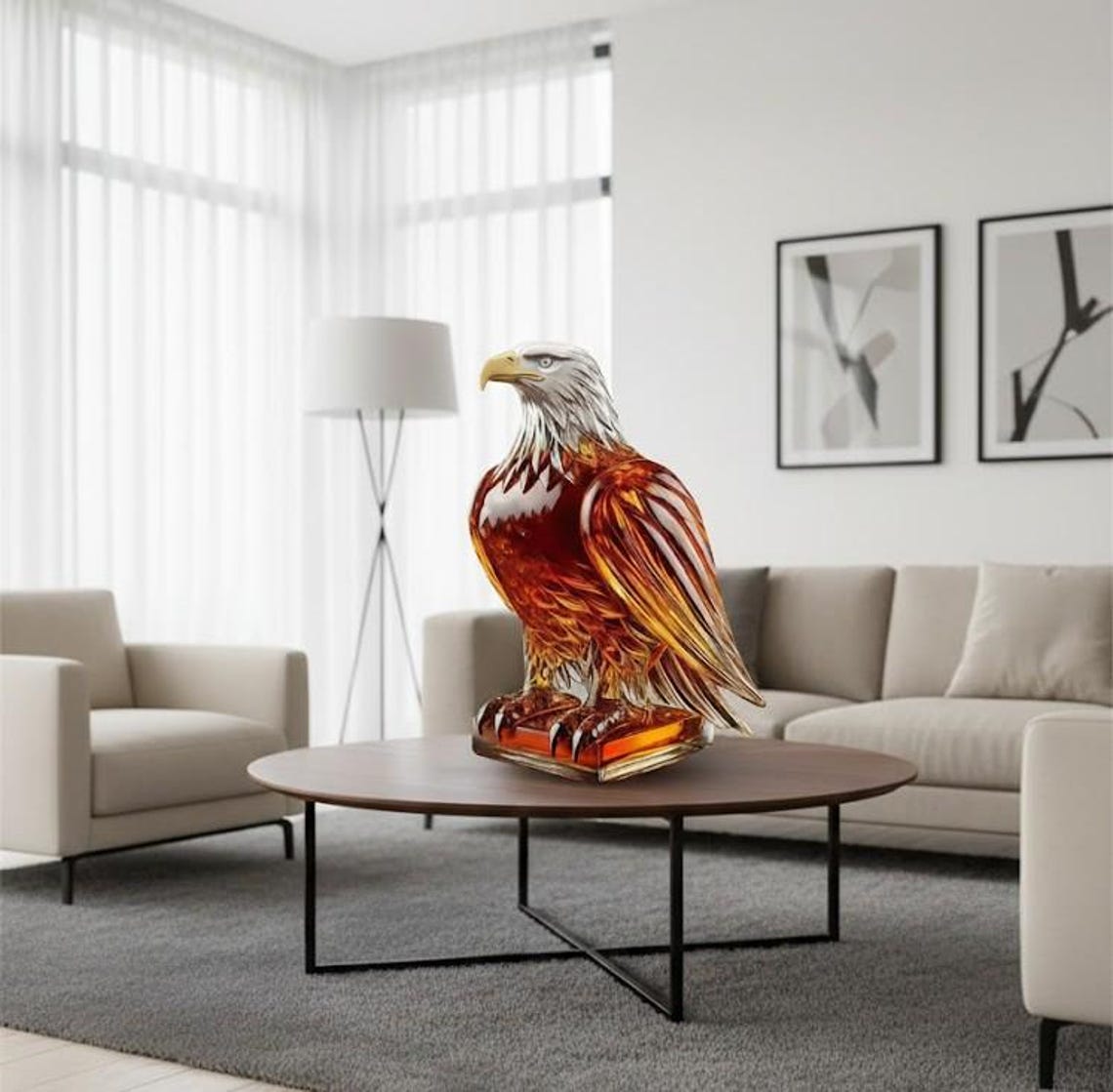 Eagle Statue STL File – Majestic Bird Sculpture, 3D Printable Wildlife ...
