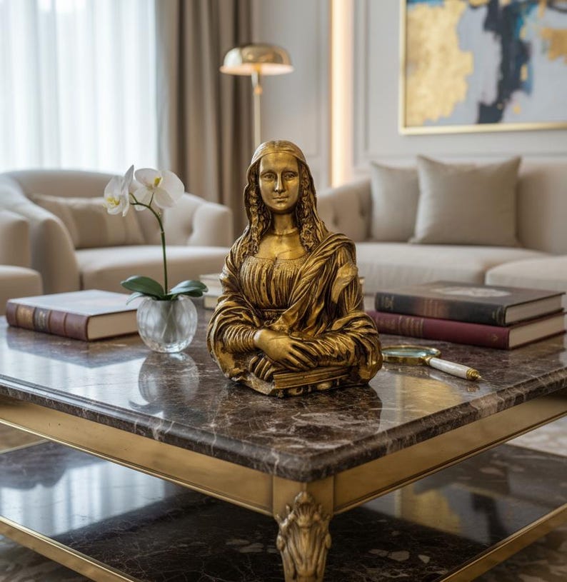 Mona Lisa Statue STL File – Luxury Decorative Art Figurine 3D Model ...