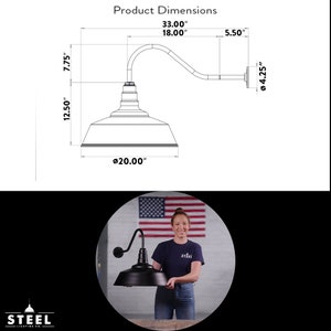 Redondo 20" Farmhouse Lighting Fixture With 23" Gooseneck - Patio ...