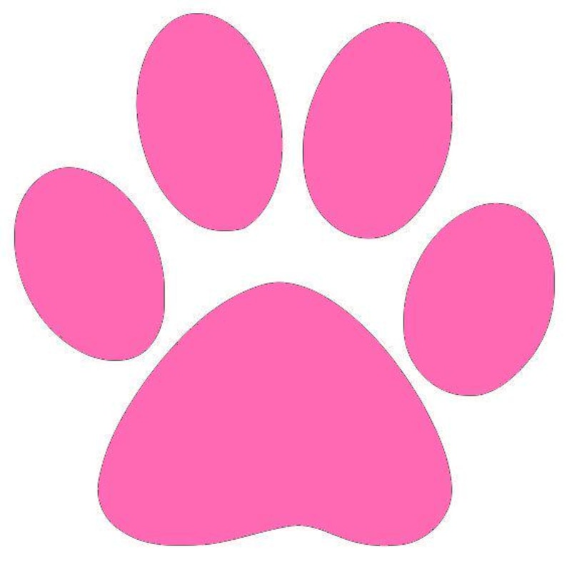 Dog Paw Print Clip Art Set, Ideal for Crafting or Card Making Download ...