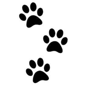 Dog Paw Print Clip Art Set, Ideal for Crafting or Card Making Download ...