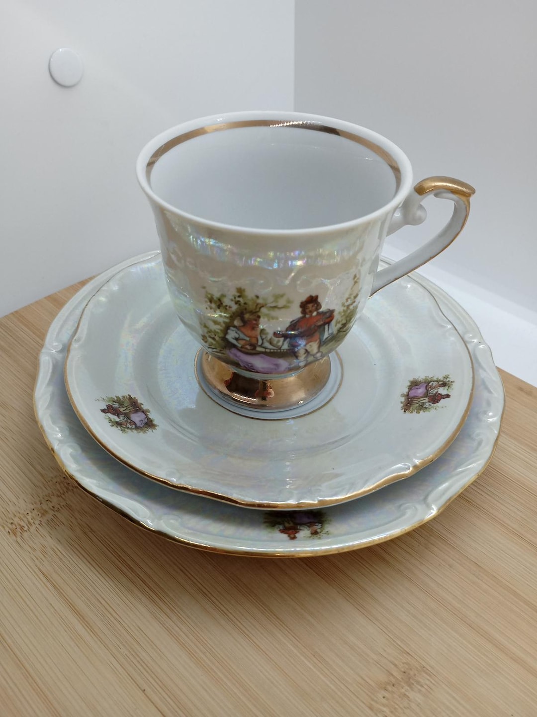 Vintage Chodziez Poland Cup and Saucer Trio Set Lovely Birthday Gift or Present - Etsy