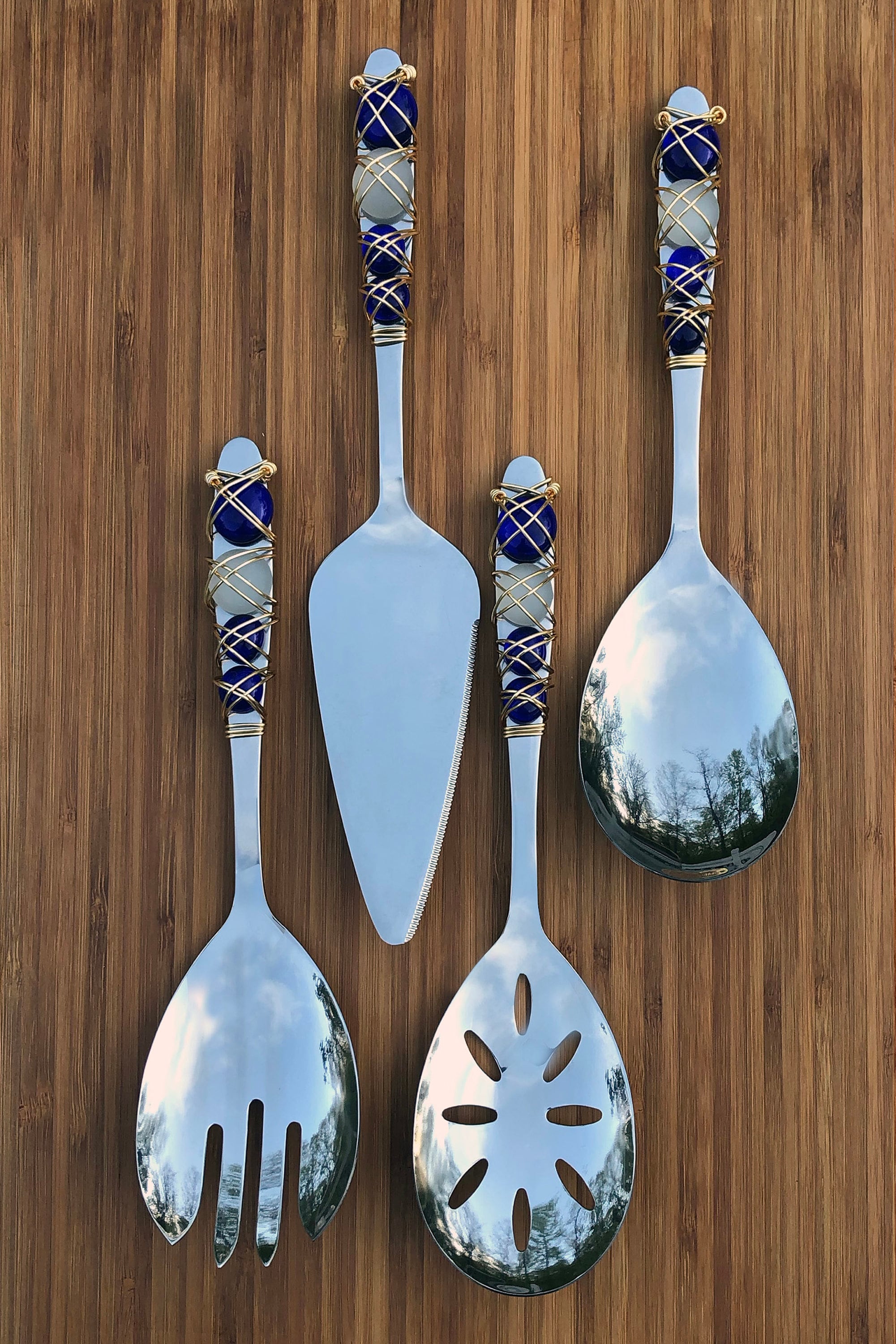 Beaded Serving Set - Etsy