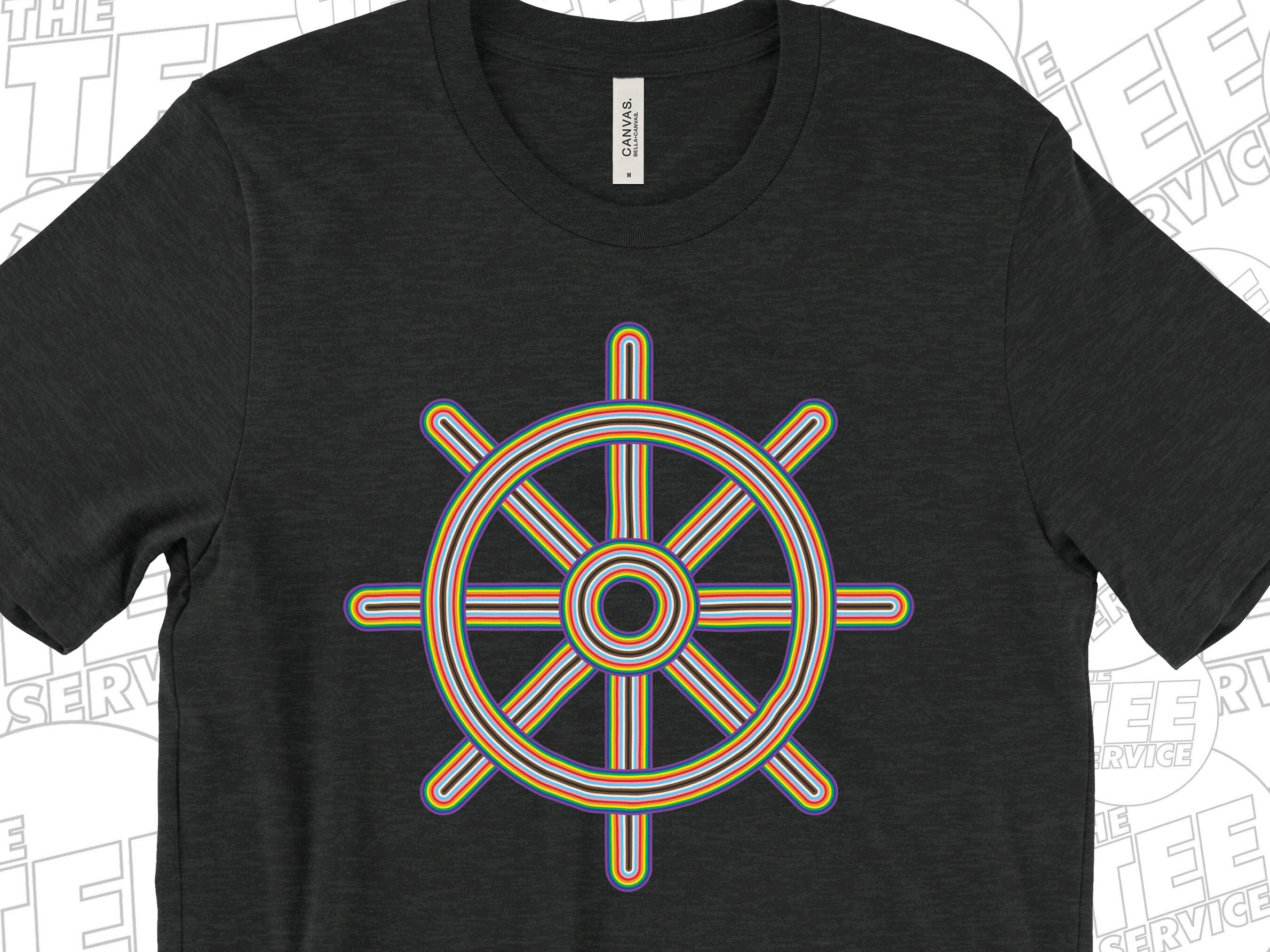 LGBTQ Pride Rainbow Dharma Wheel Buddhist T-shirt Gay Lesbian - Etsy