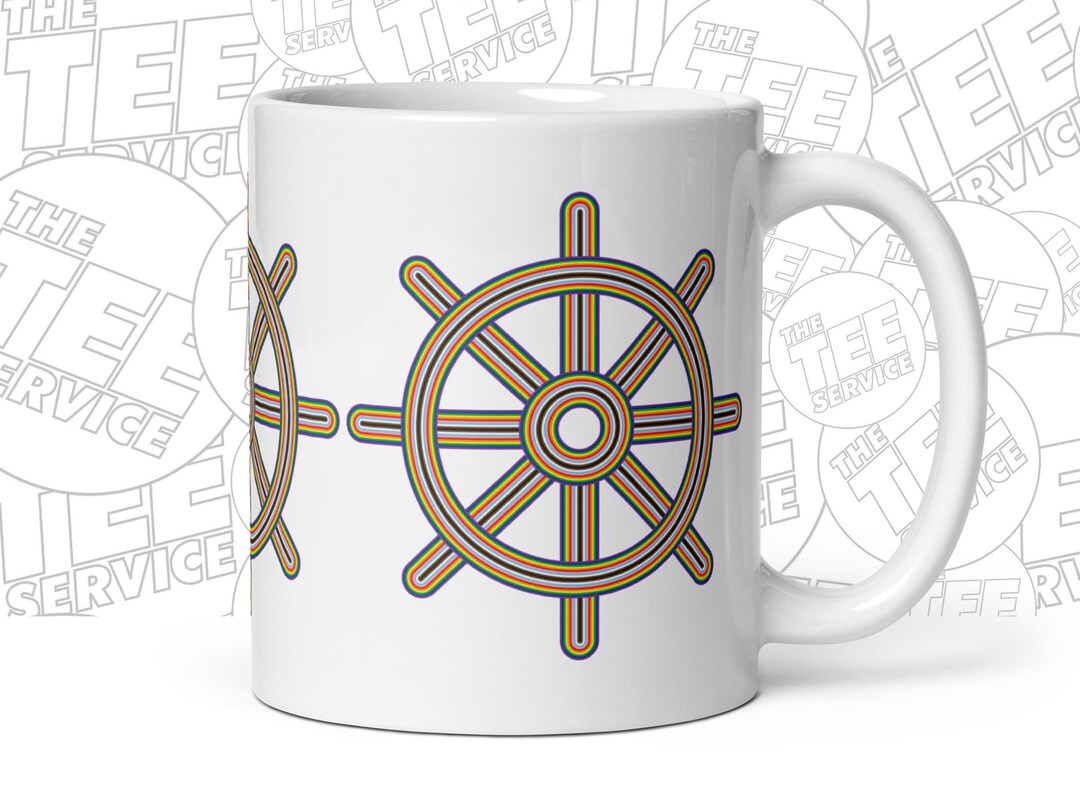 LGBTQ Pride Rainbow Dharma Wheel Mug - Etsy