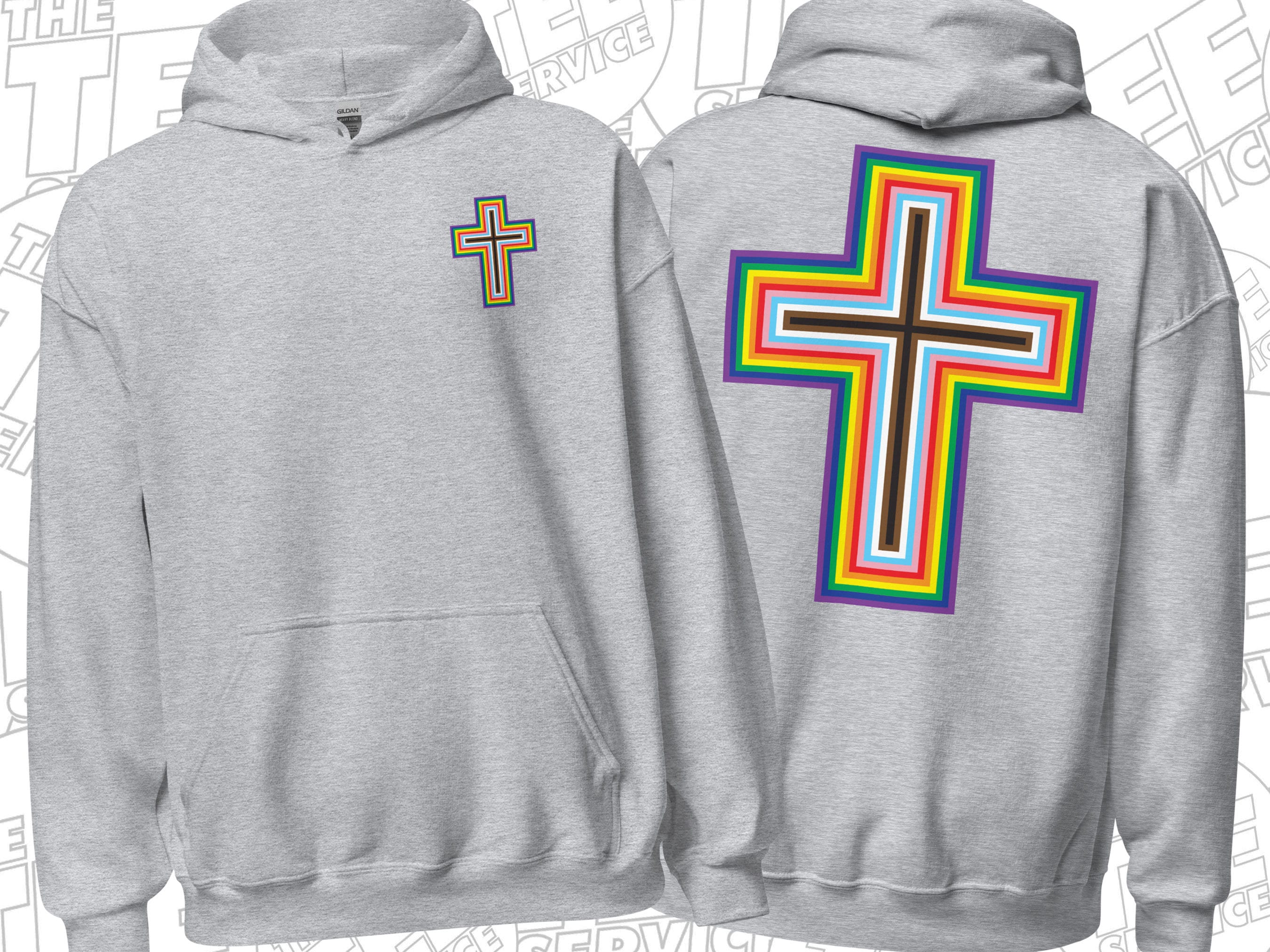 LGBTQ Pride Rainbow Cross Hoodie - Christian LGBT Youth - Etsy