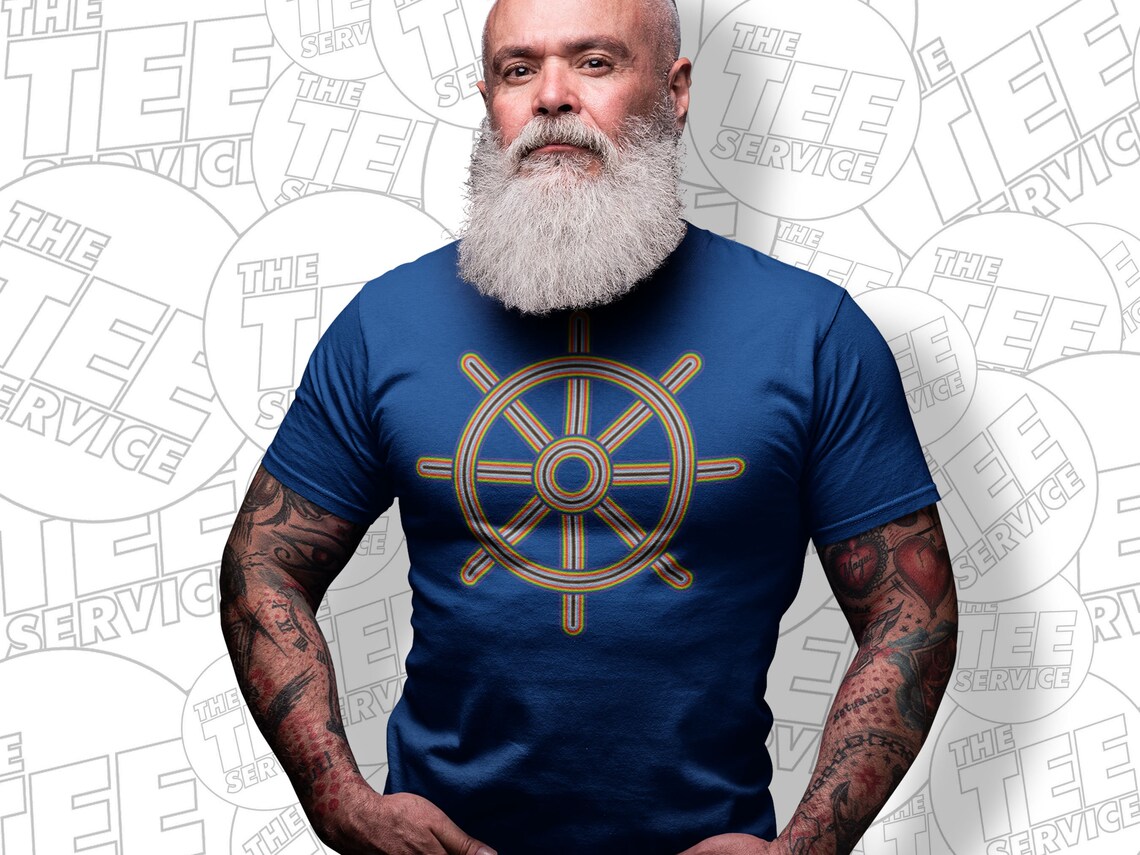 LGBTQ Pride Rainbow Dharma Wheel Buddhist T-shirt Gay Lesbian - Etsy