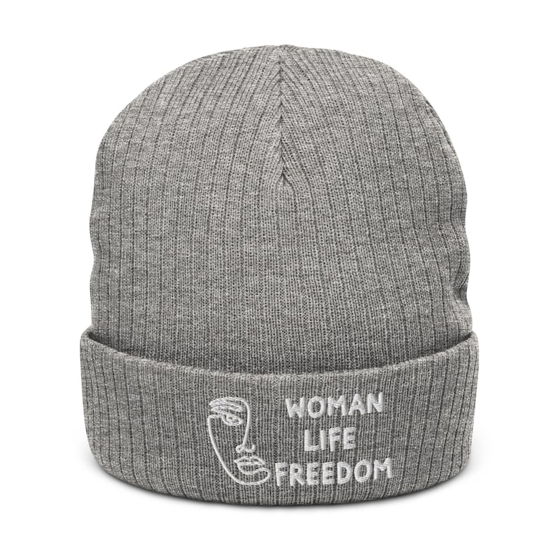 Woman Life Freedom Ribbed Knit Beanie - Etsy