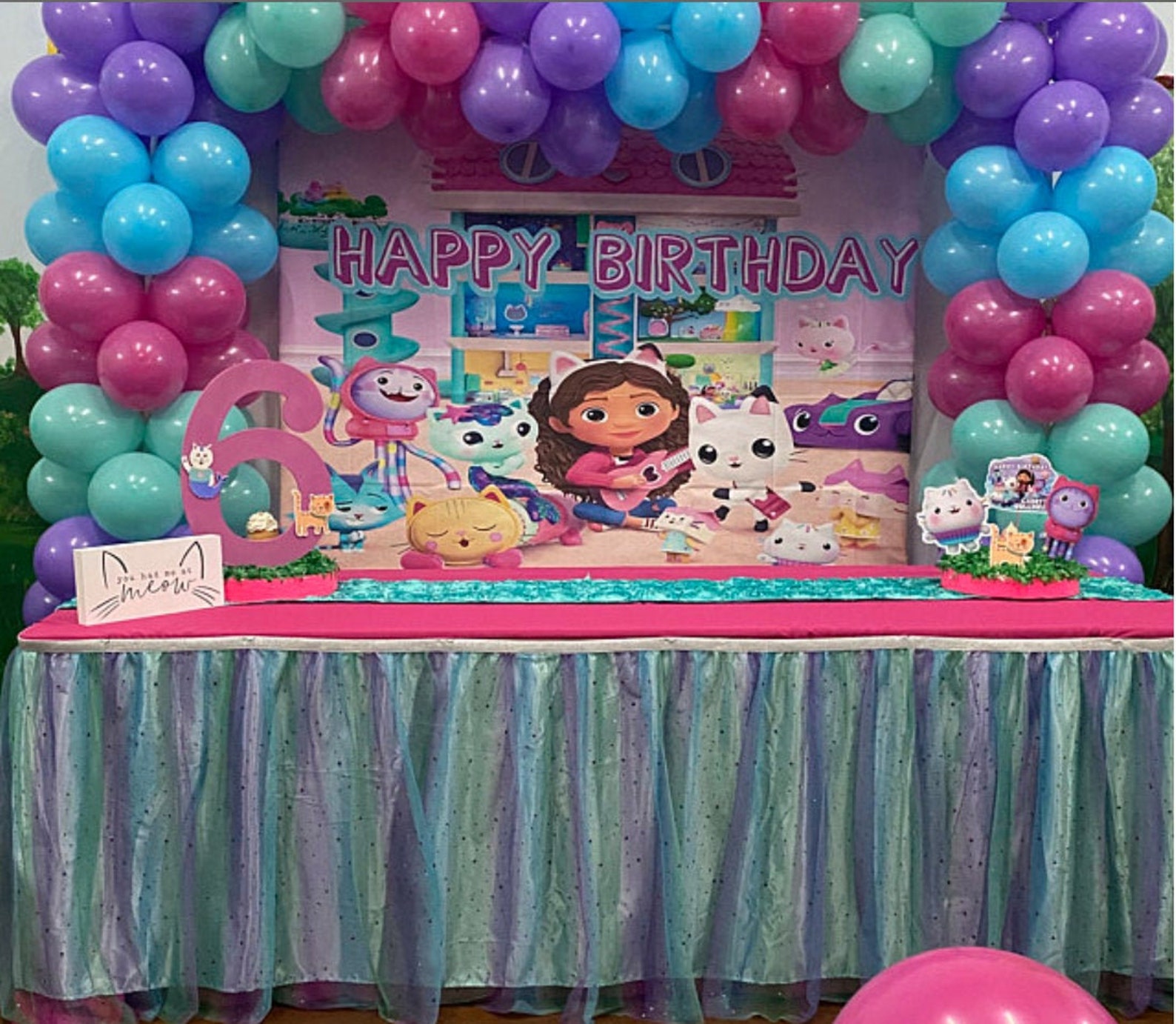 Gabbys Dollhouse Party Decor Gabbys Dollhouse Birthday Gabbys Porn