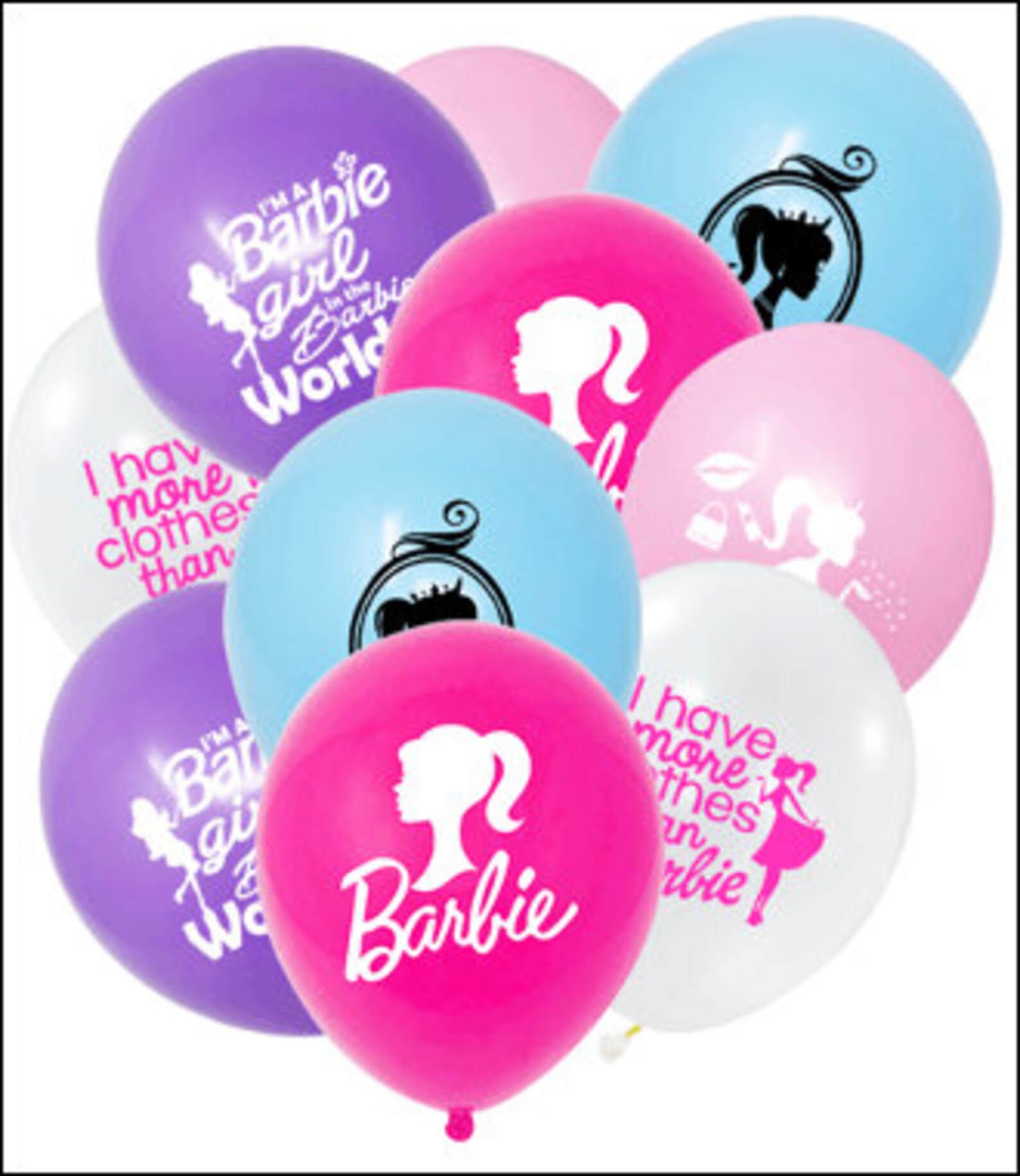 Black Barbie party tableware backdrop plates birthday party | Etsy