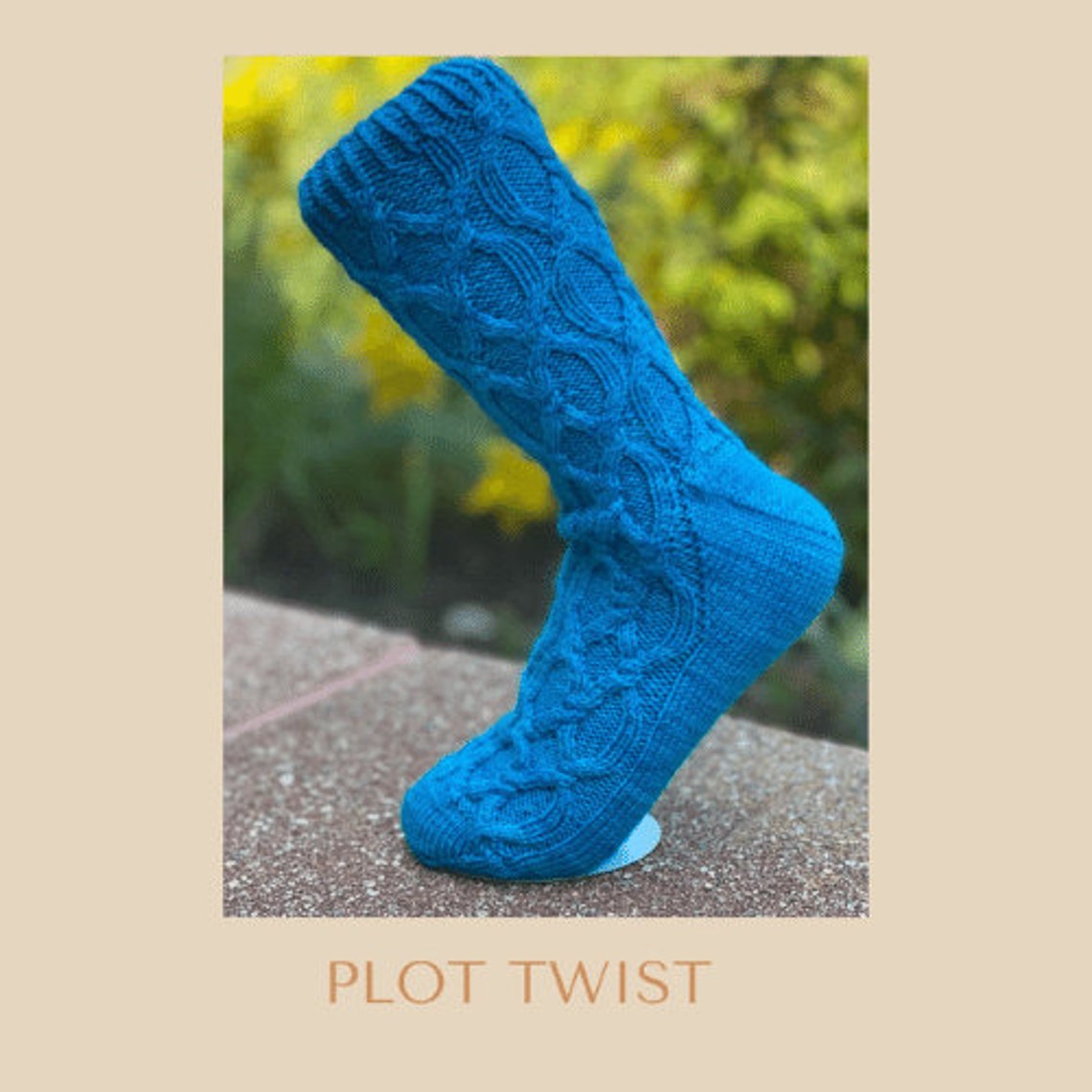 Plot Twist Socks Knitting Pattern PDF Adult Cable Knit Sock Pattern - Etsy