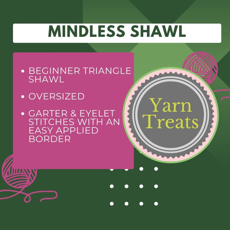 Mindless Shawl Knitting Pattern (PDF) - Etsy