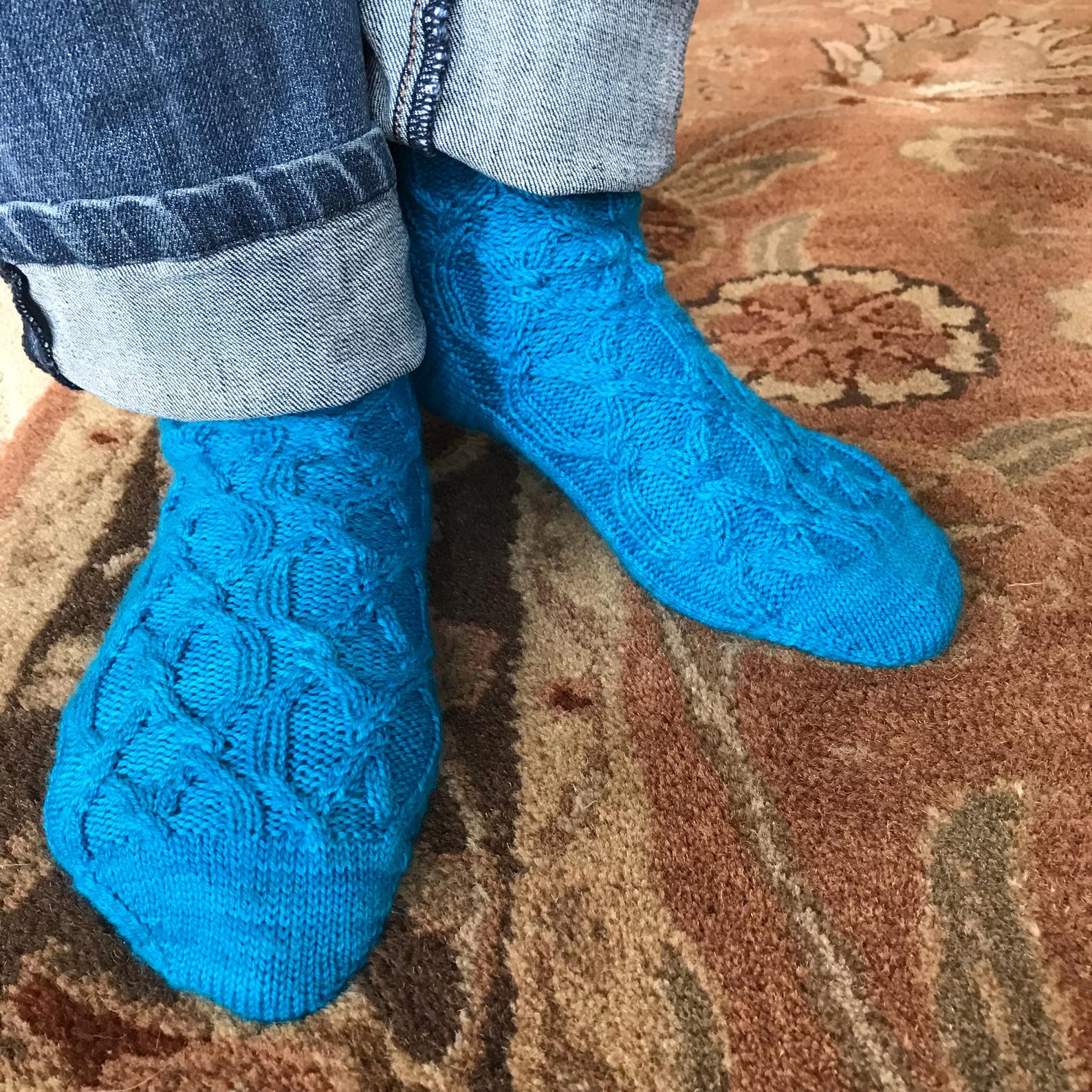 Plot Twist Socks Knitting Pattern (PDF) - Adult Cable Knit Sock Pattern ...