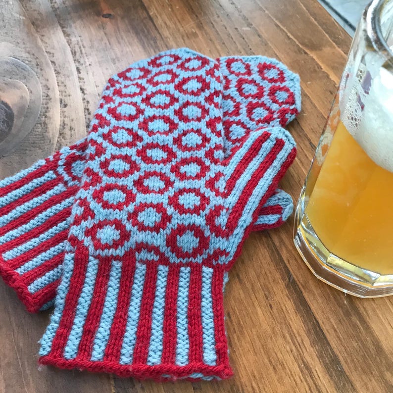 Adult Winter Mittens to Knit - Beer Barrel Polka Knitting Pattern (PDF ...