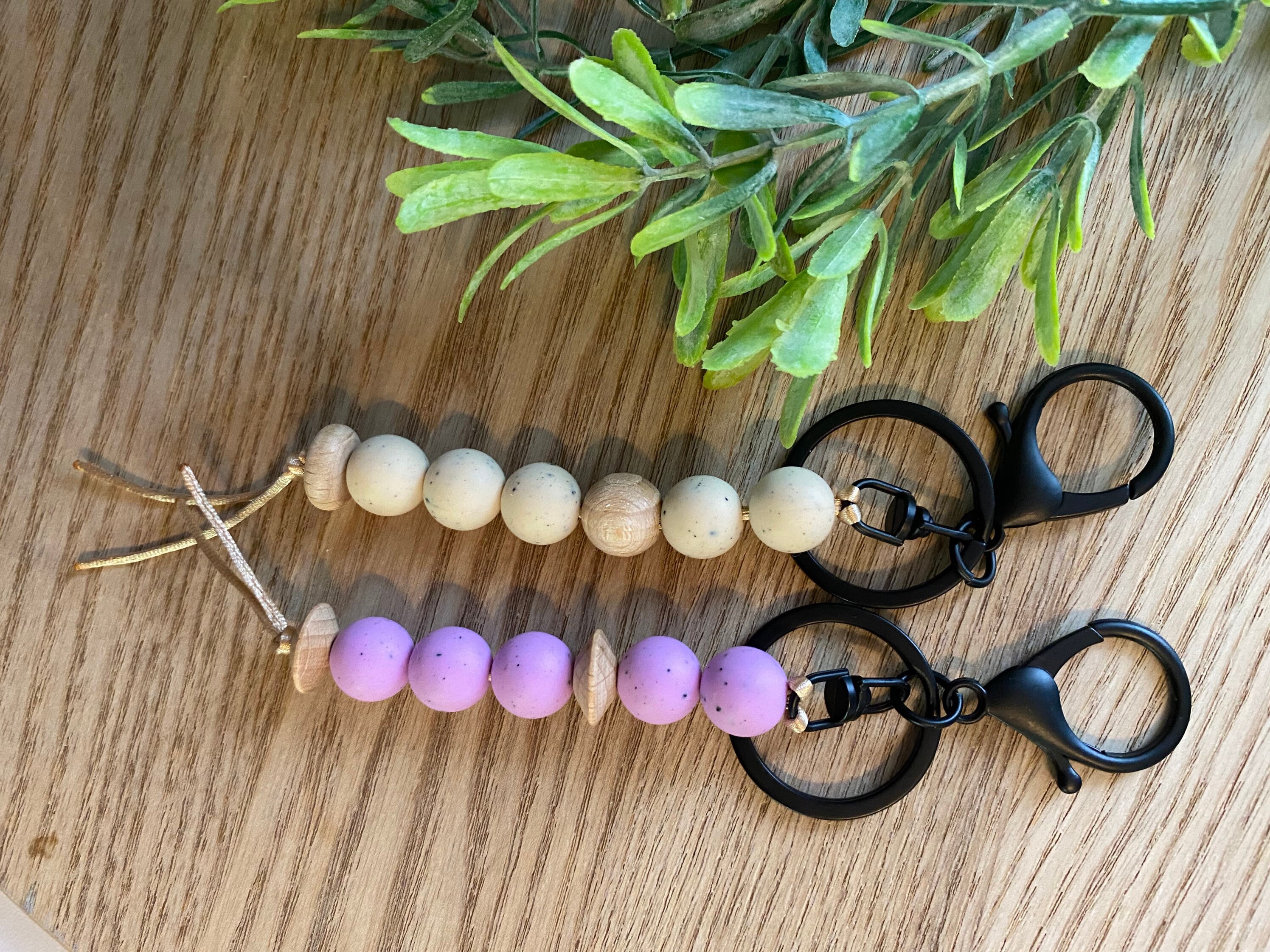 Silicone Bead Keychain Keyring with Black Clasp. | Etsy Silicone Bead Keychain Keyring with Black Clasp. | Etsy