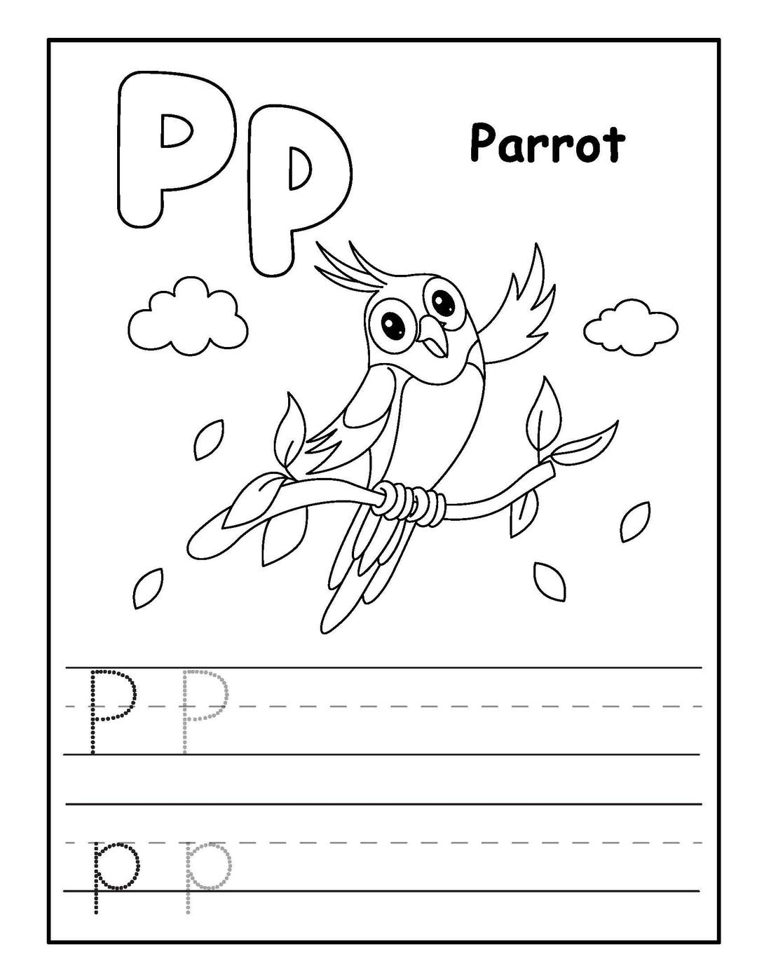 Animals Alphabet & Activity Sheet - Etsy