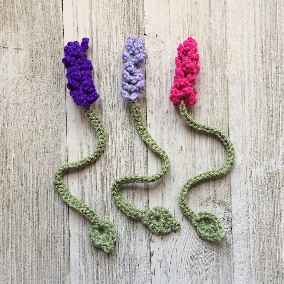 Lilac Flower Crochet Bookmark, Lavender Handmade Floral, Book Lover ...