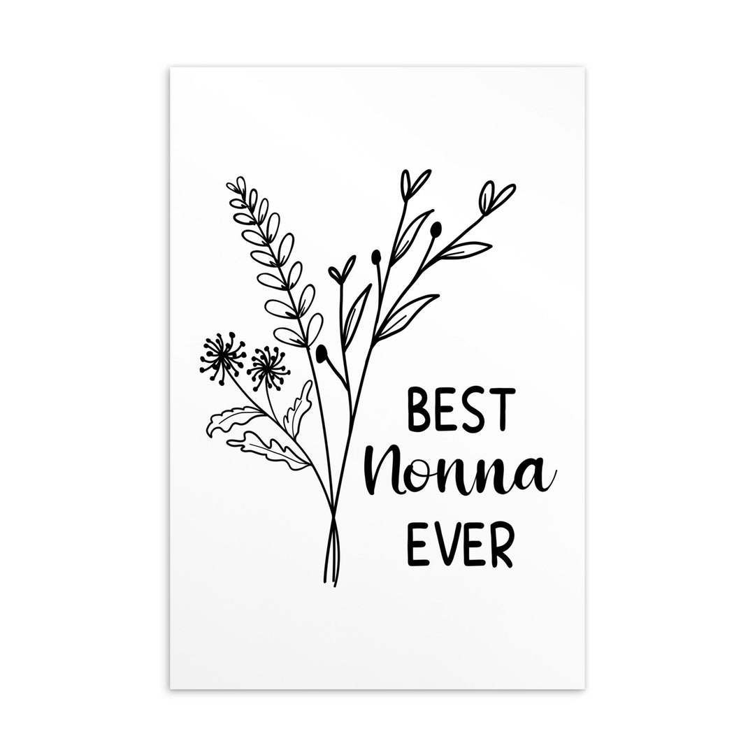 Nonna Card, Best Nonna Ever, Nonna Postcard, Nonna Birthday Card, Nonna ...