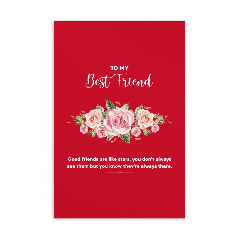 Best Friend Postcard, Bestie Postcard, Best Friend Card, Bestie Card ...