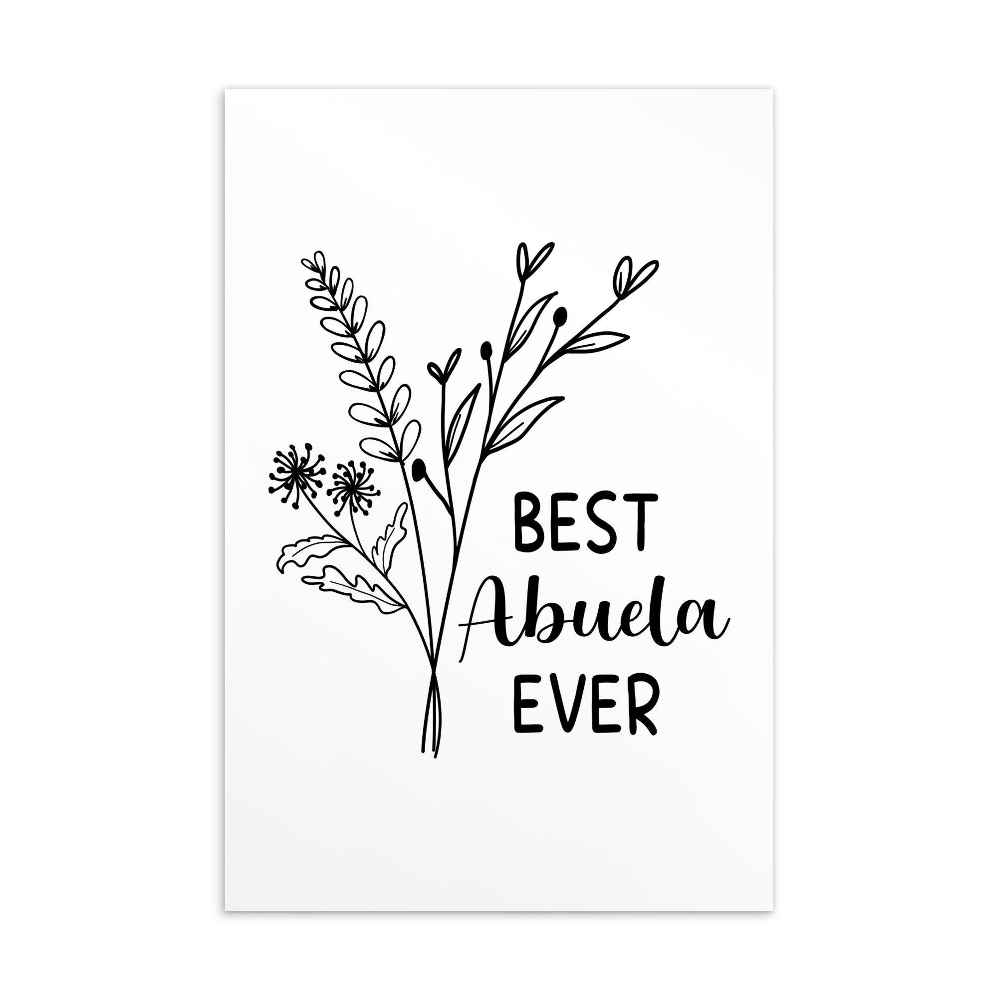 Abuela Card, Best Abuela Ever Card, Abuela Postcard, Abuela Ever Card ...