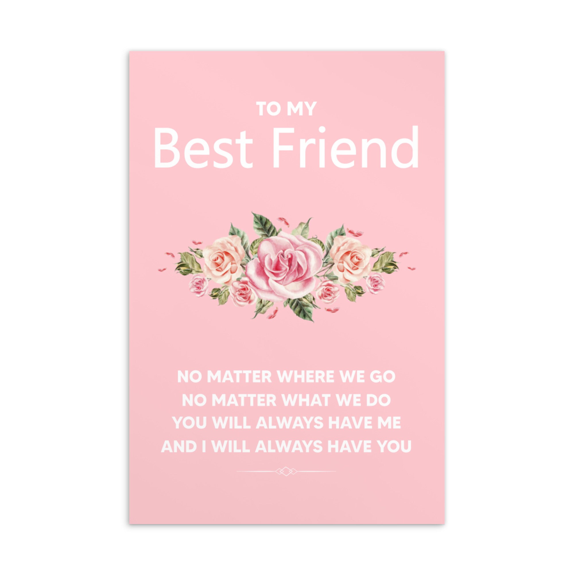 Best Friend Card, to My Best Friend Card, Bestie Card, Best Friend ...