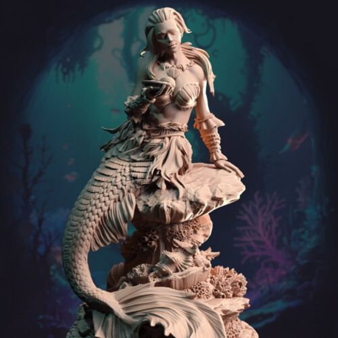 Dyriani Deep Sea Siren Mermaid Miniature D&D Dnd Warhammer - Etsy