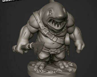 Shark Man Miniature - Etsy
