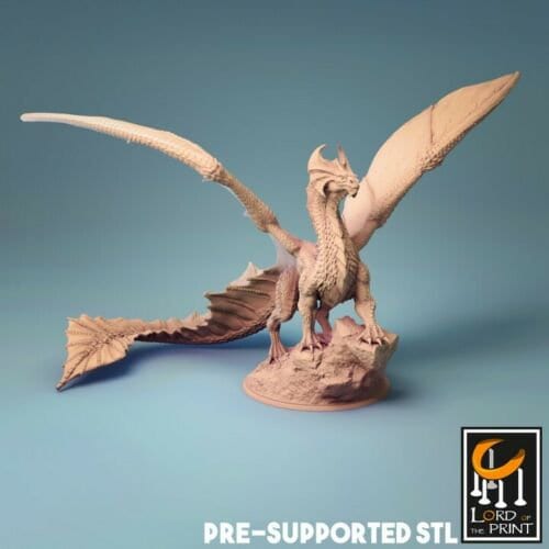 Brass Dragon Miniature D&D Pathfinder RPG - Etsy