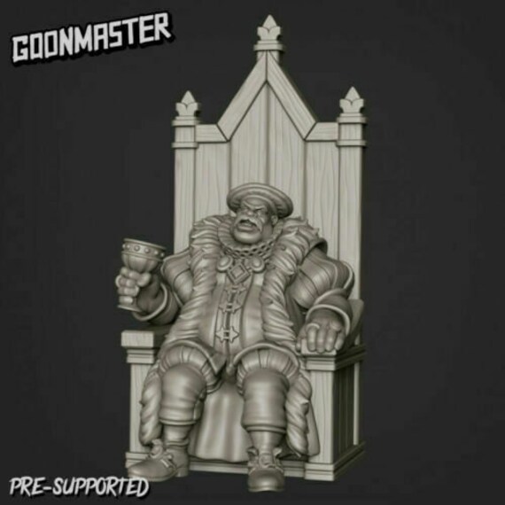 Human Baron Seated Miniature D&D Dnd Warhammer Wargame | Etsy