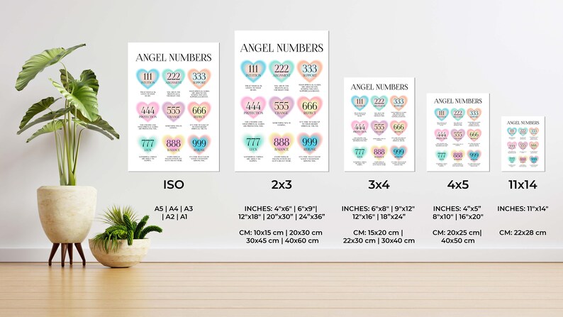 Angel Numbers, Angel Numbers Pastel, Danish Pastel Decor, Digital ...