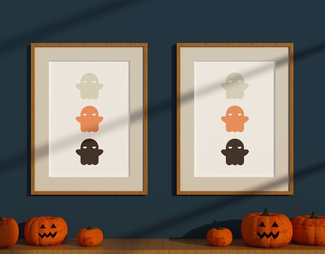 Printable Ghost Wall Art Spooky Wall ArtBoo Wall Art Mid | Etsy