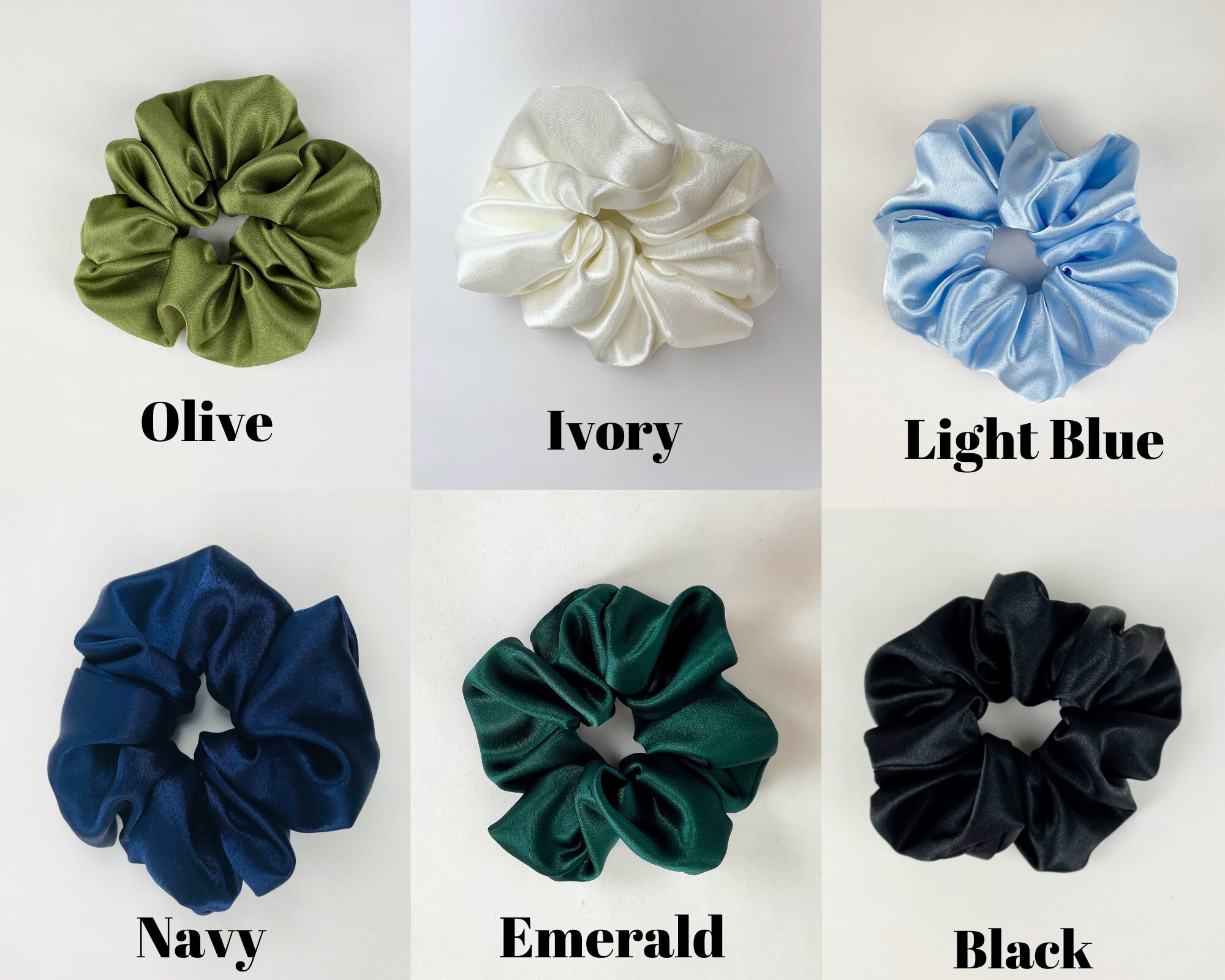Set of Oversized Silky Satin Scrunchies XL Scrunchies Maxi - Etsy UK