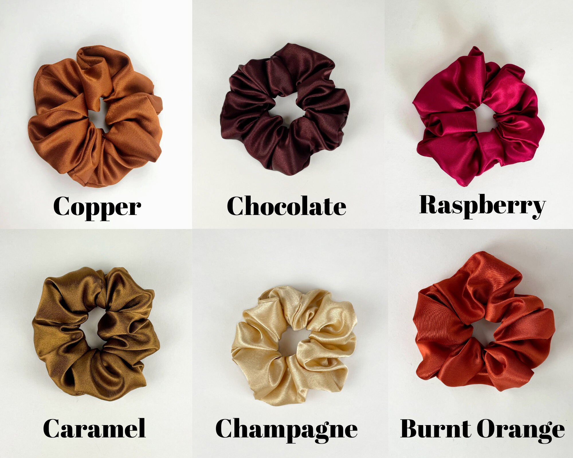 Set of Oversized Silky Satin Scrunchies XL Scrunchies Maxi - Etsy UK