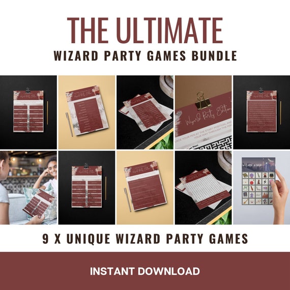 The Ultimate WIZARD PARTY GAMES Bundle Kid's Wizard | Etsy